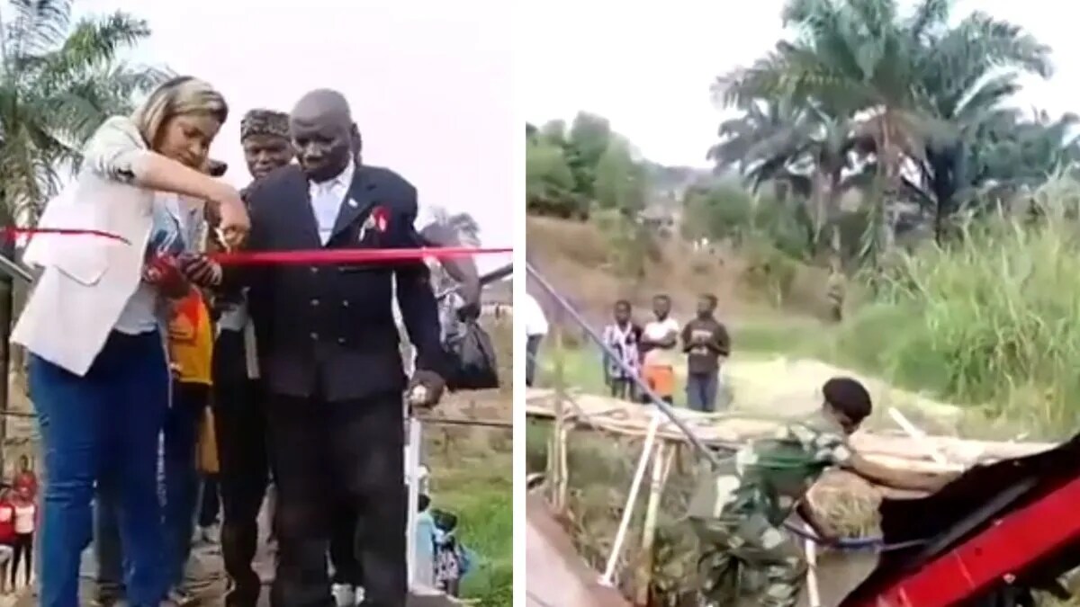 Footbridge collapses during ribbon-cutting ceremony in Congo