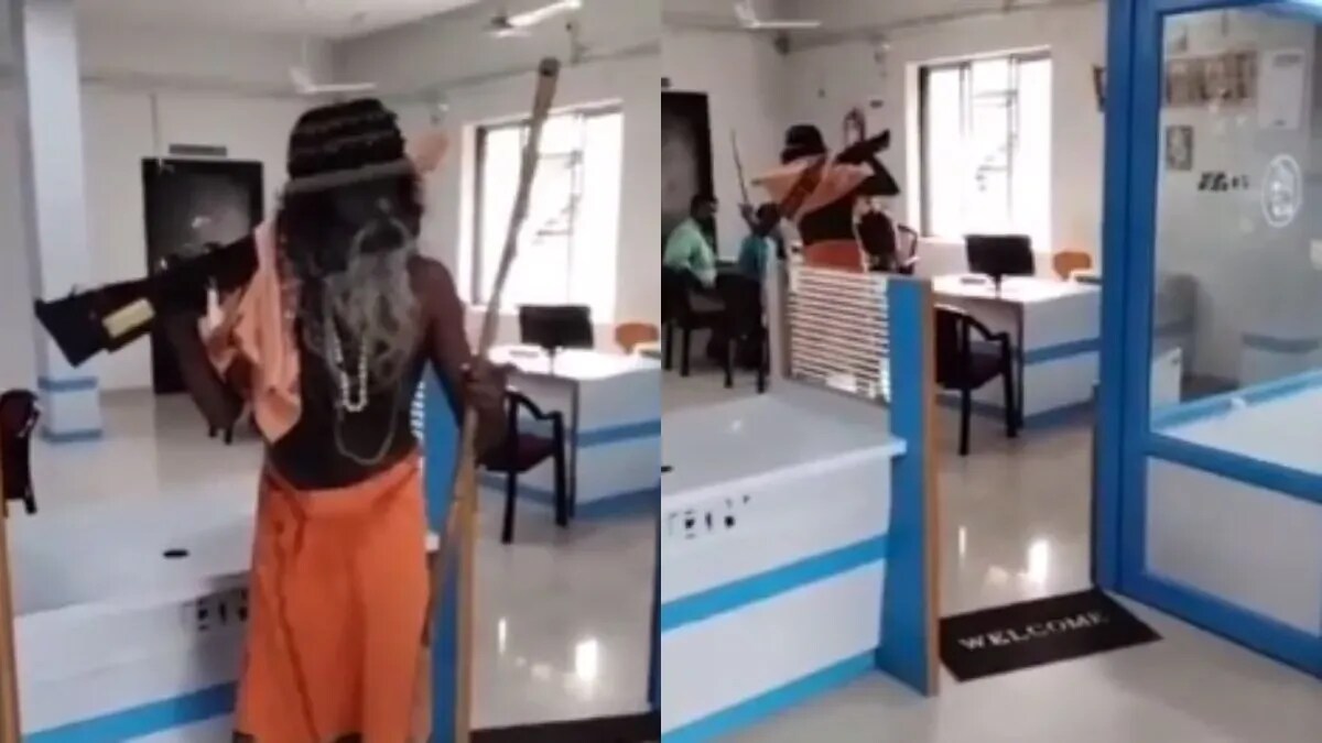 monk shows rifle to bank staff for rejecting his loan