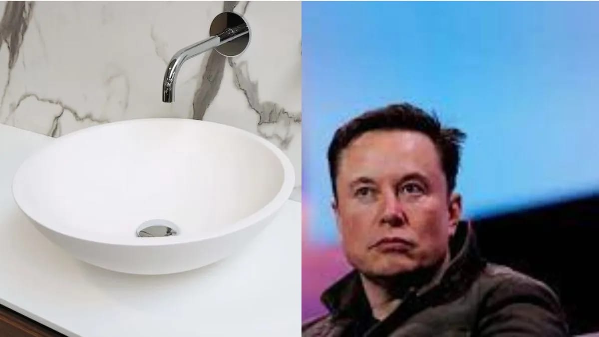 elon musk visit twitter headquarter with sink in hand let that sink in