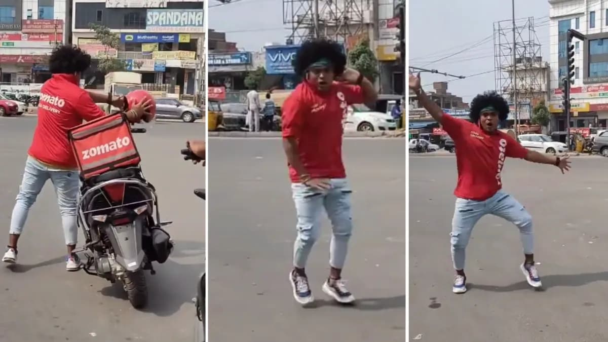 Zomato delivery boy dance on road video goes viral