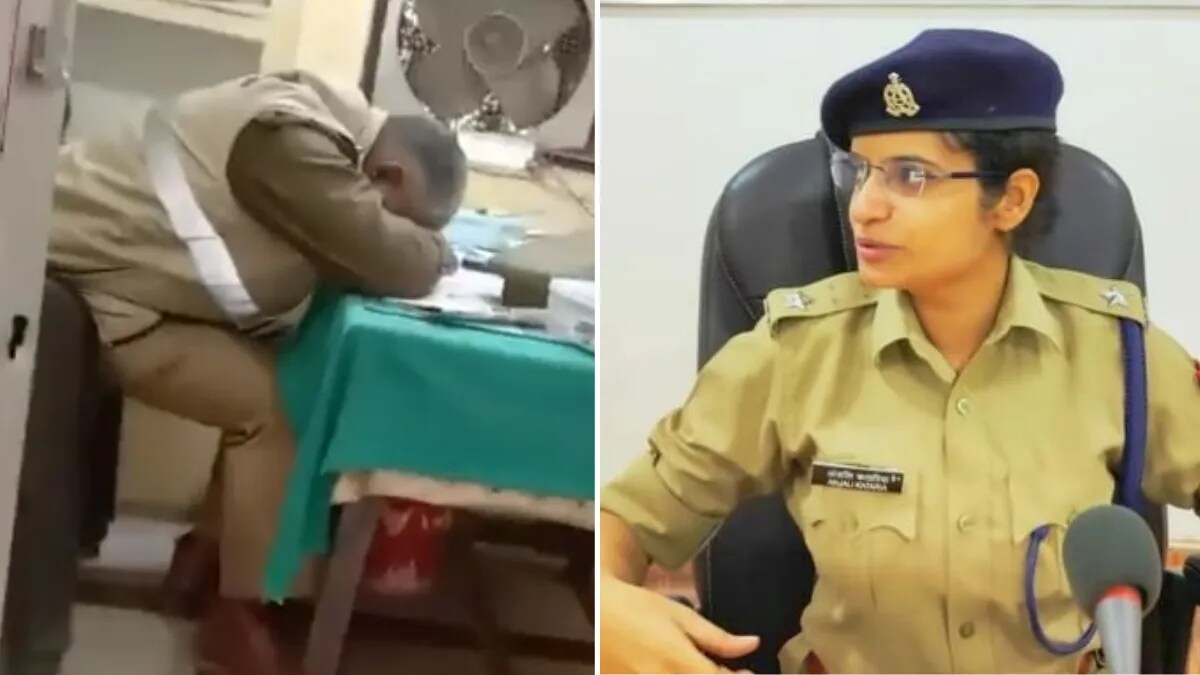 user shares sleeping police officer video dsp gave befitting reply