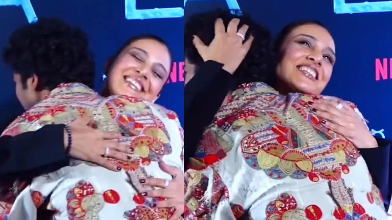 Tabu hugs Irrfan Khan's son Babil and Sutapa at Qala screening